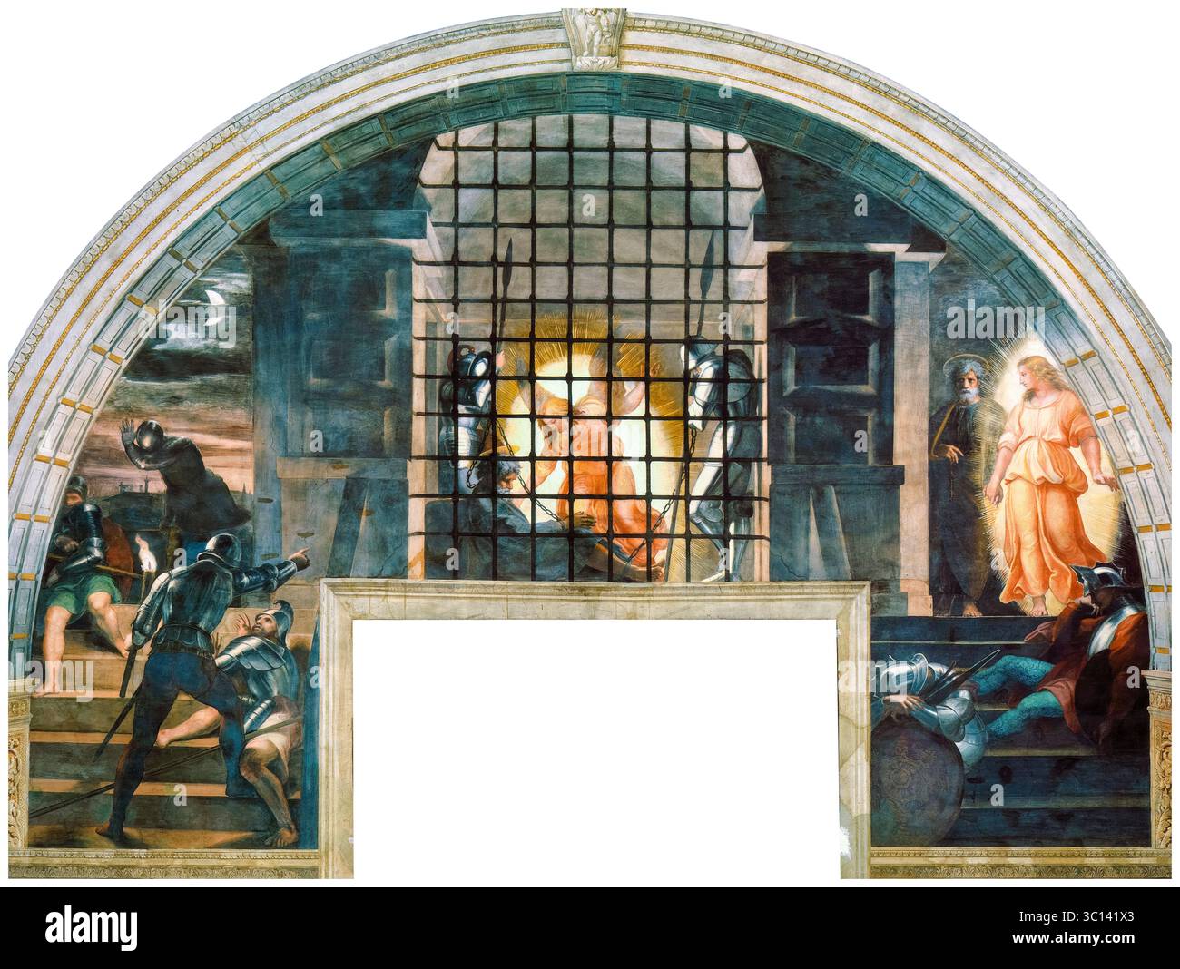 Raffaello Sanzio da Urbino called Raphael, Liberation of Saint Peter ...