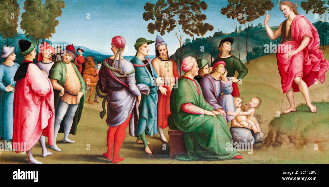 Raffaello Sanzio da Urbino called Raphael, Saint John the Baptist ...