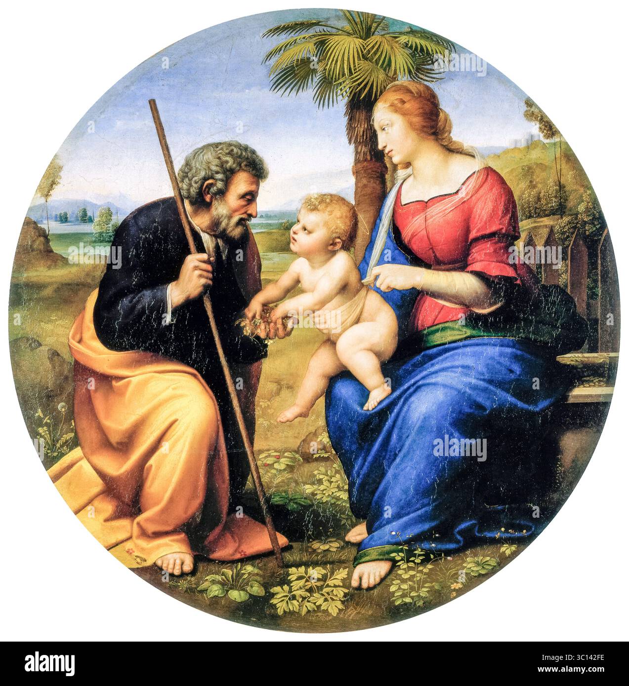 Raffaello Sanzio da Urbino called Raphael, The Holy Family with a Palm ...
