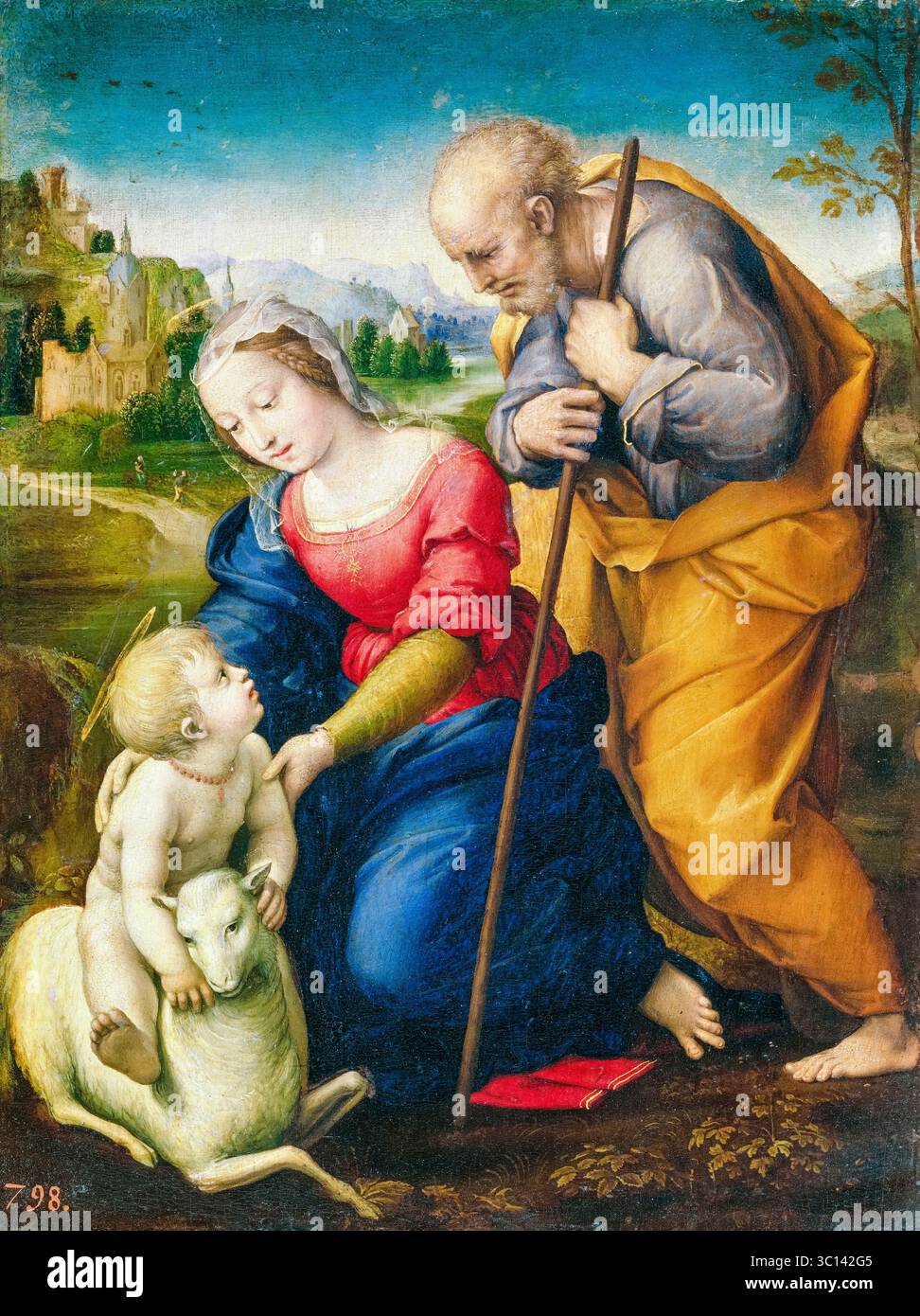 Raphael, the holy family with a lamb hi-res stock photography and ...