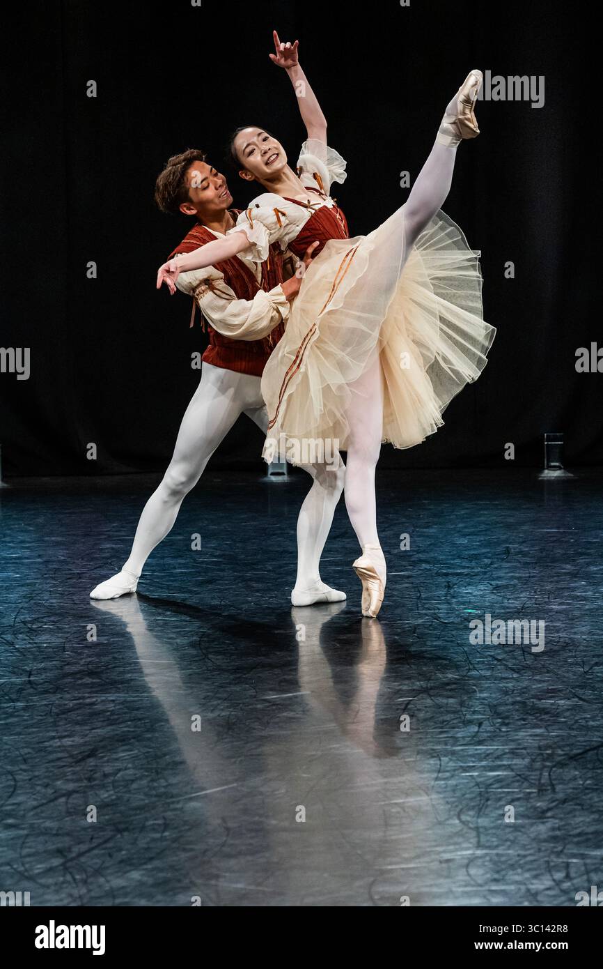 London, UK. 22 Jul 2025. Giselle, Peasant pas de deux from Act 1, performed by Risako Ikeda ...