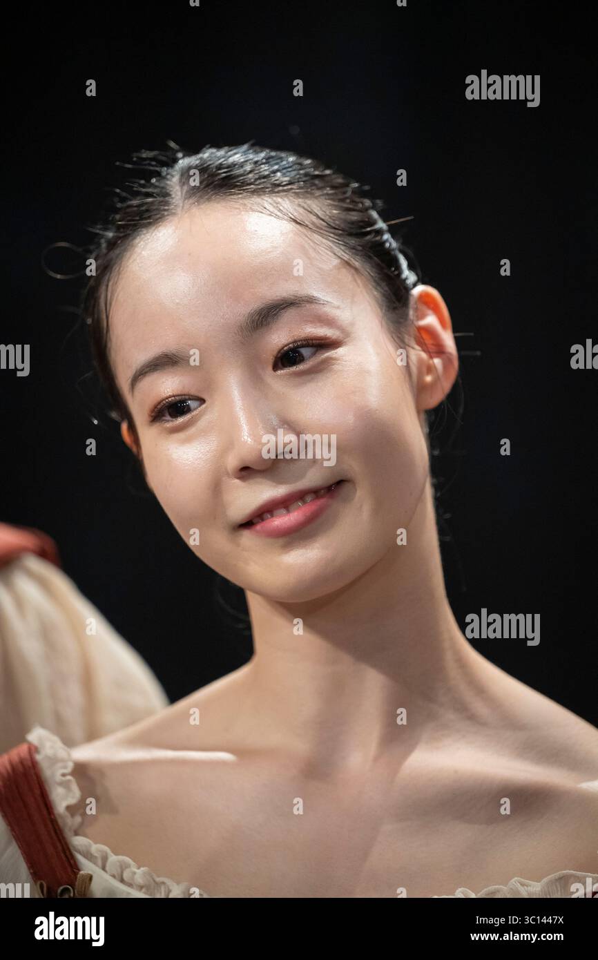 London, UK. 22 July 2025. Risako Ikeda at an interview after a photocall for ‘Giselle’ by The ...