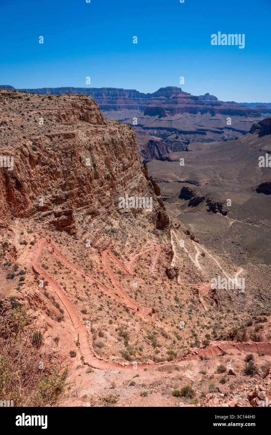 South Kaibab Trail Change from Red to White Sand ground Stock Photo - Alamy