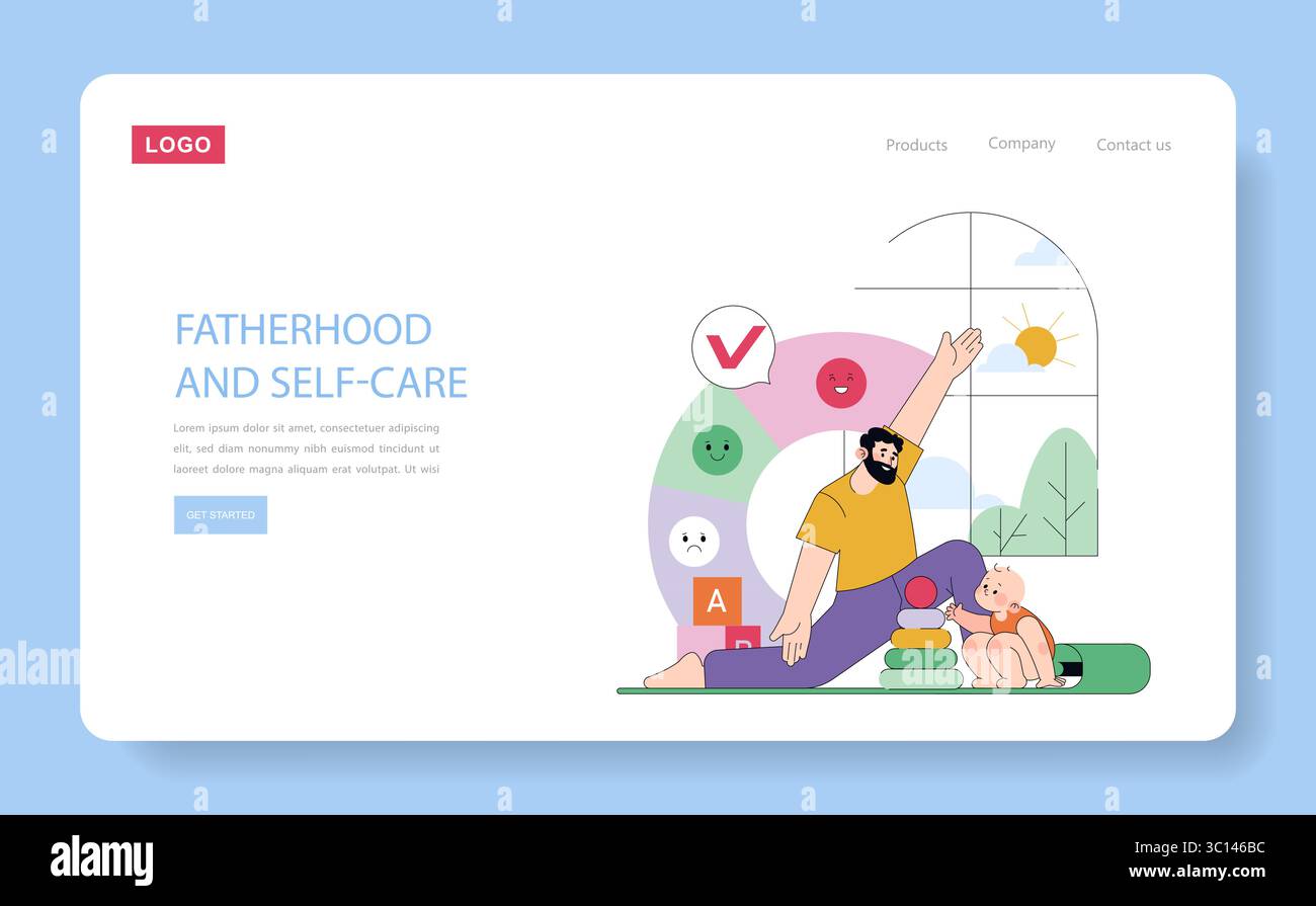 Mens Health Month concept. Dad and child spending time together at home ...