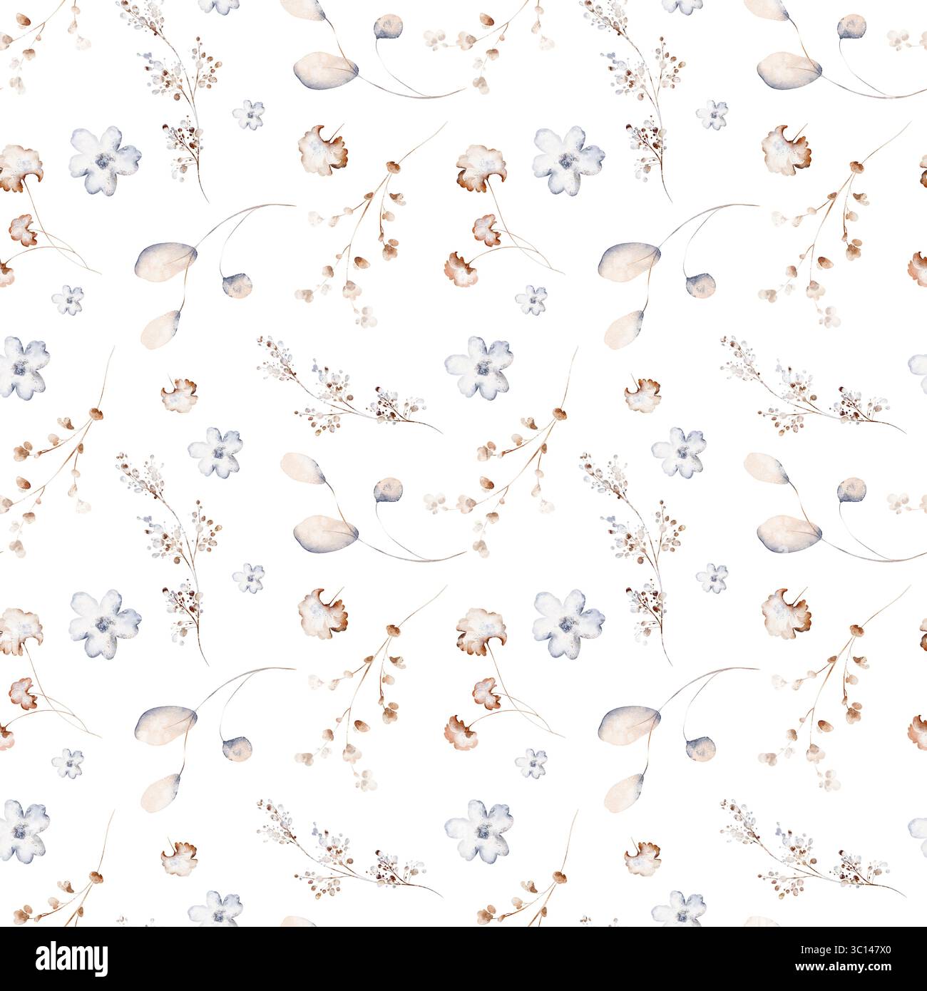 Minimal floral pattern Cut Out Stock Images & Pictures - Alamy