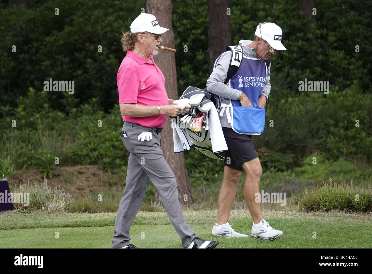 22nd July, 2025 Sunningdale, Berkshire, UK Miguel Angel Jimenez strides the 10th fairway at ...
