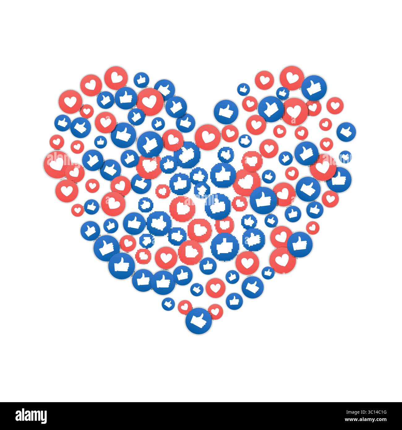 Profile like heart icons Cut Out Stock Images & Pictures - Alamy