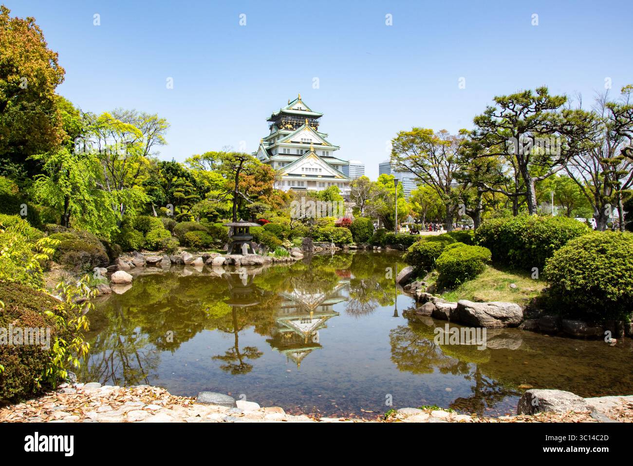 Osaka Japan temples sakura cherry trees parks people boats flowers ...