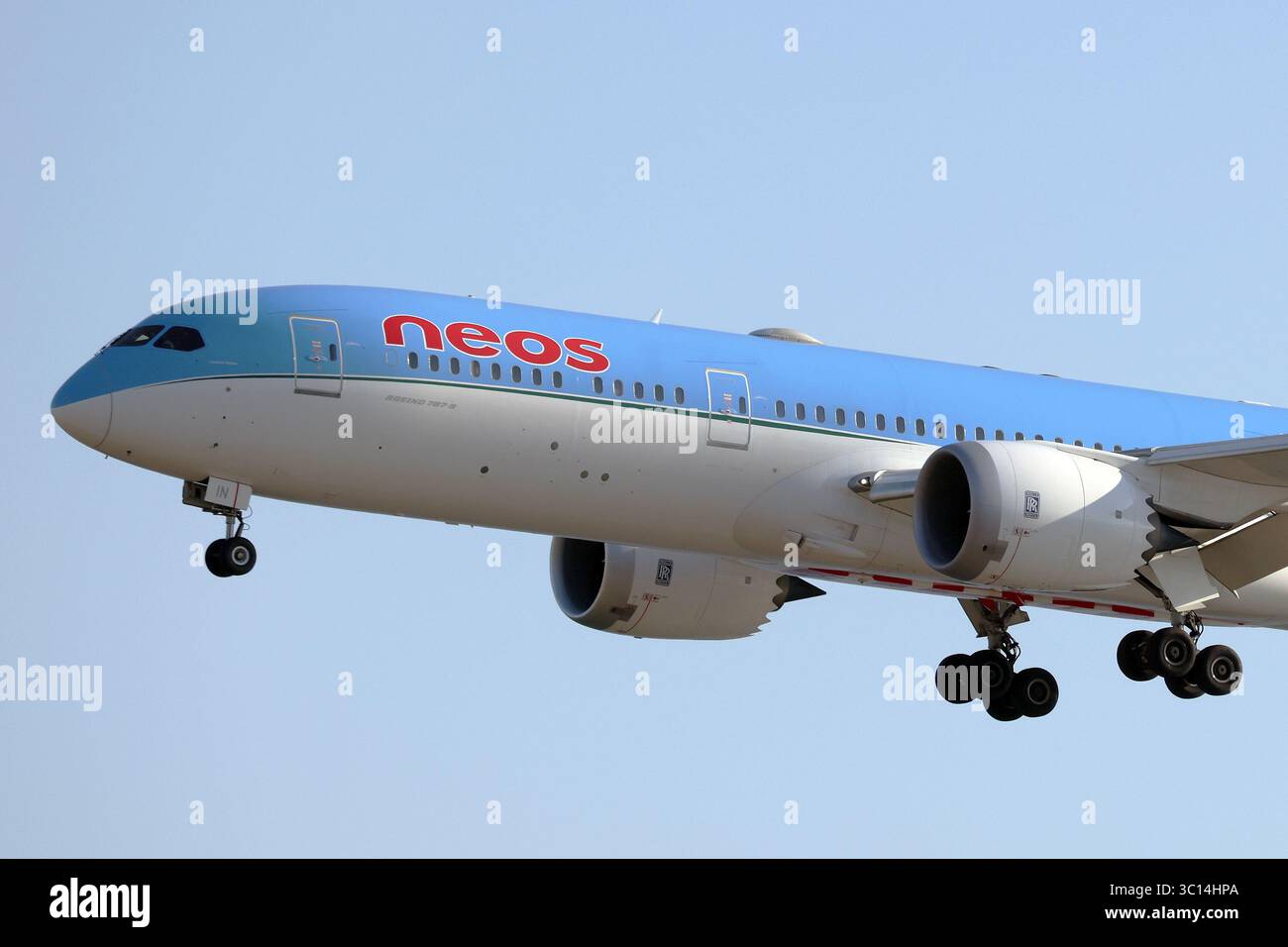 in the photo a Boeing 787-9 Dreamliner of the Neos company Stock Photo ...