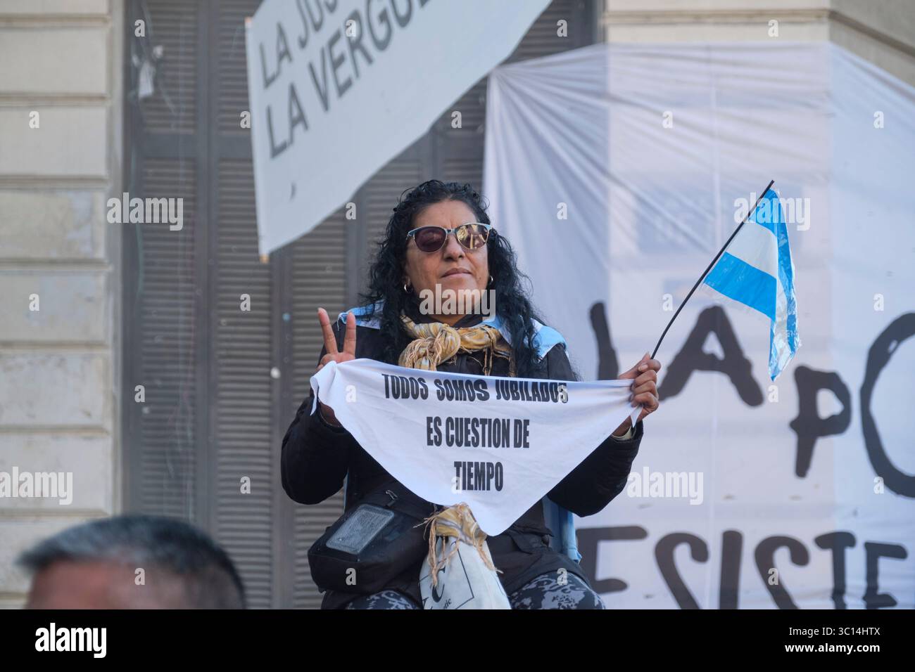 Buenos Aires, Argentina; June 18, 2025: March in support of Cristina ...
