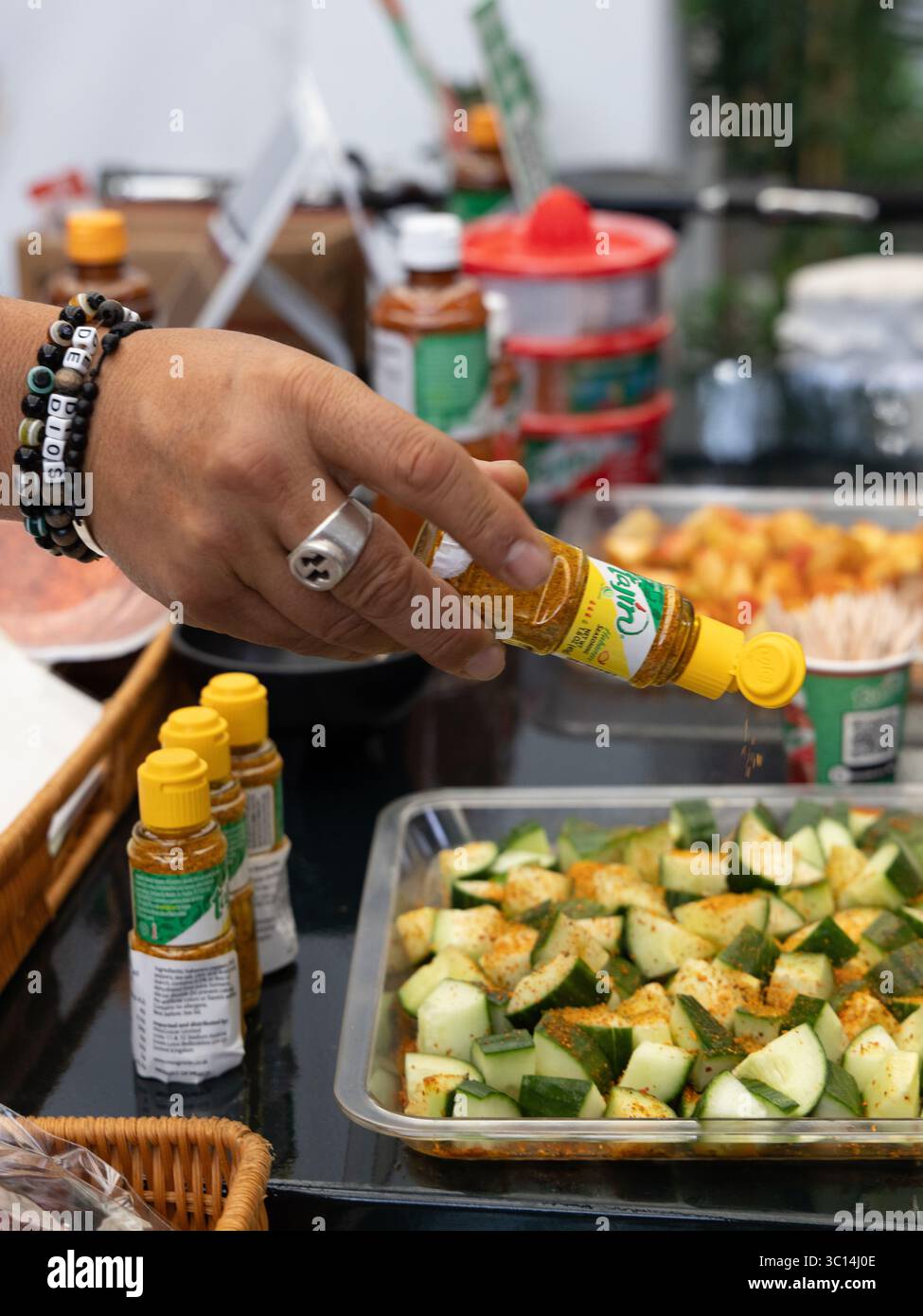 Tajin seasoning sprinkle shot hi-res stock photography and images - Alamy