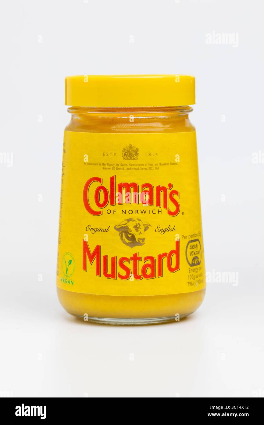 A jar of Colman's Original English Mustard Stock Photo - Alamy