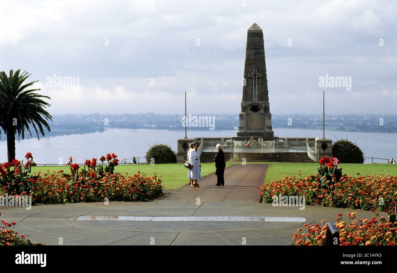Kings Park State War Memorial Perth Overlooking Swan River Stock Photo ...
