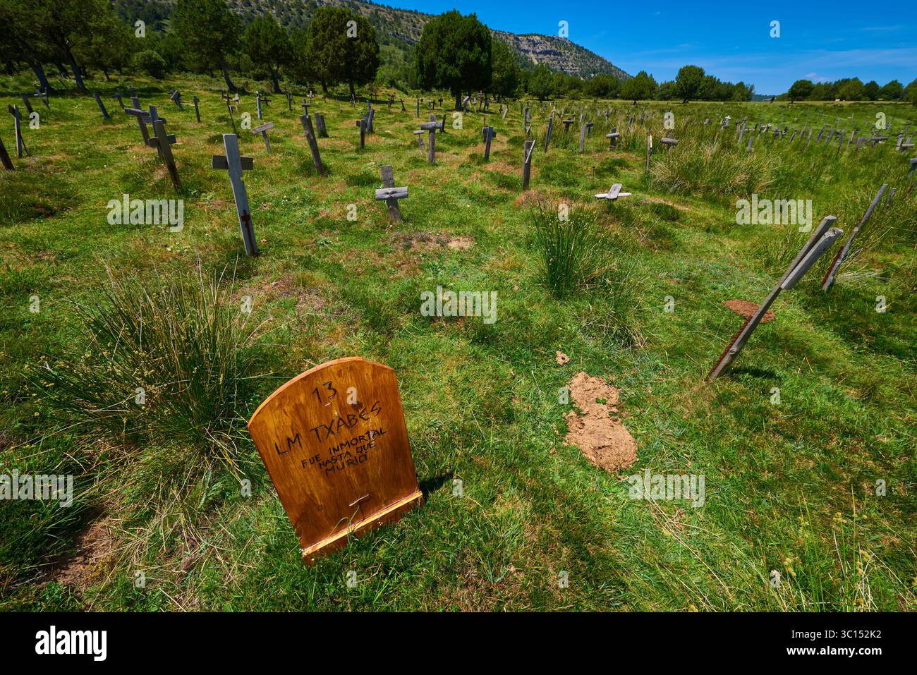 Tombs in Sad Hill cemetery, spaghetti western film location, the good ...
