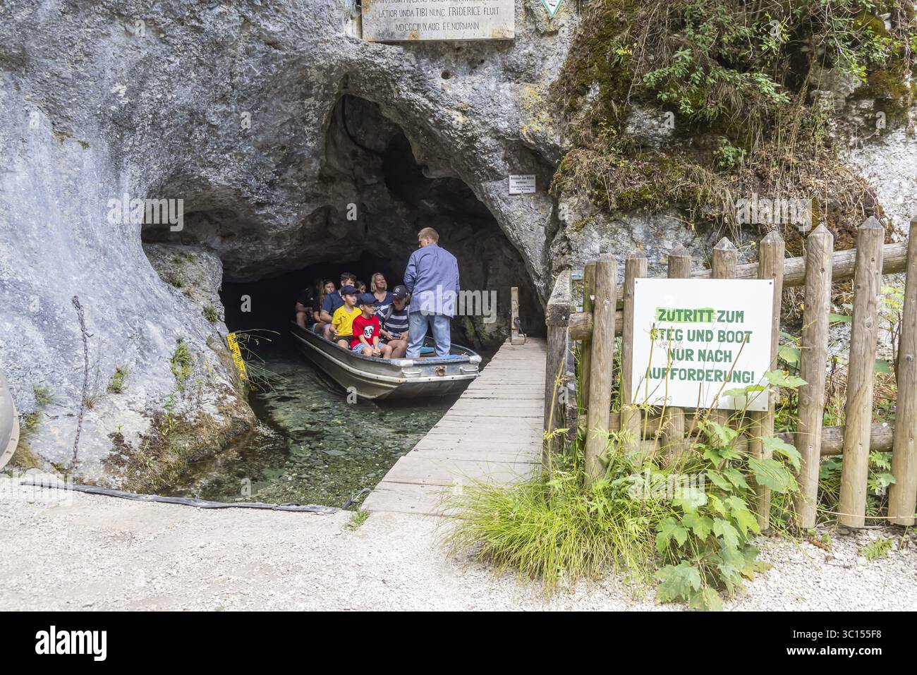 Excursion destination Wimsen Cave in the Swabian Alb. This tourist ...