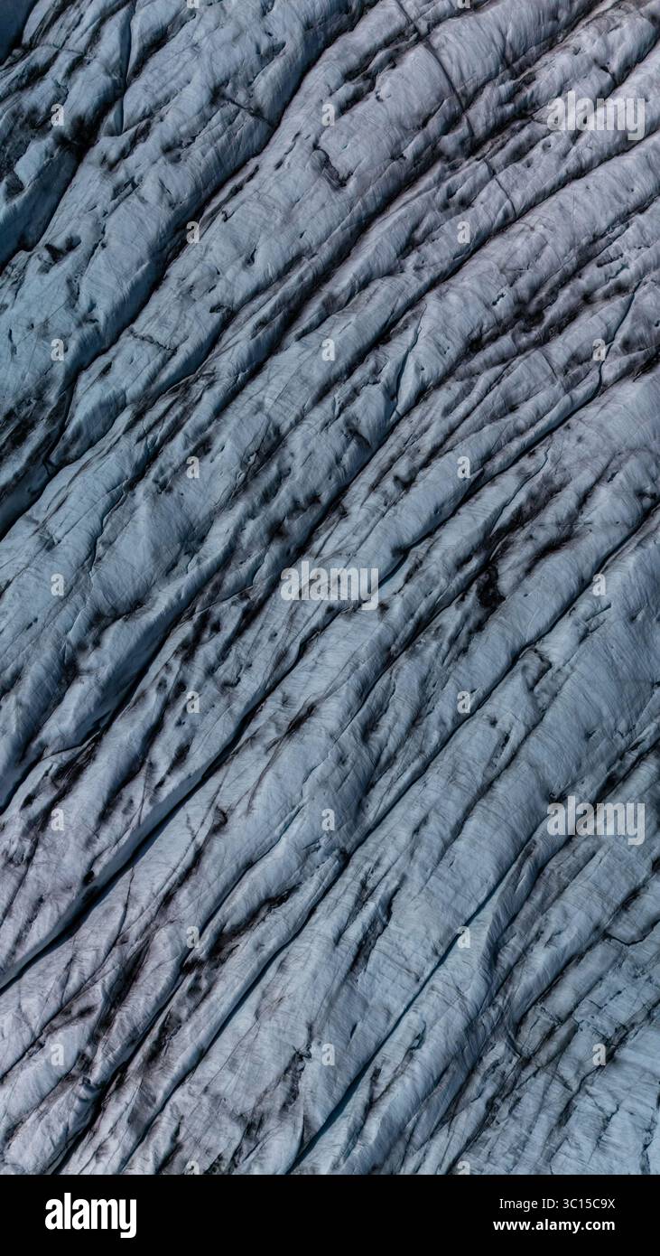 Aerial view glaciers rugged surface hi-res stock photography and images ...