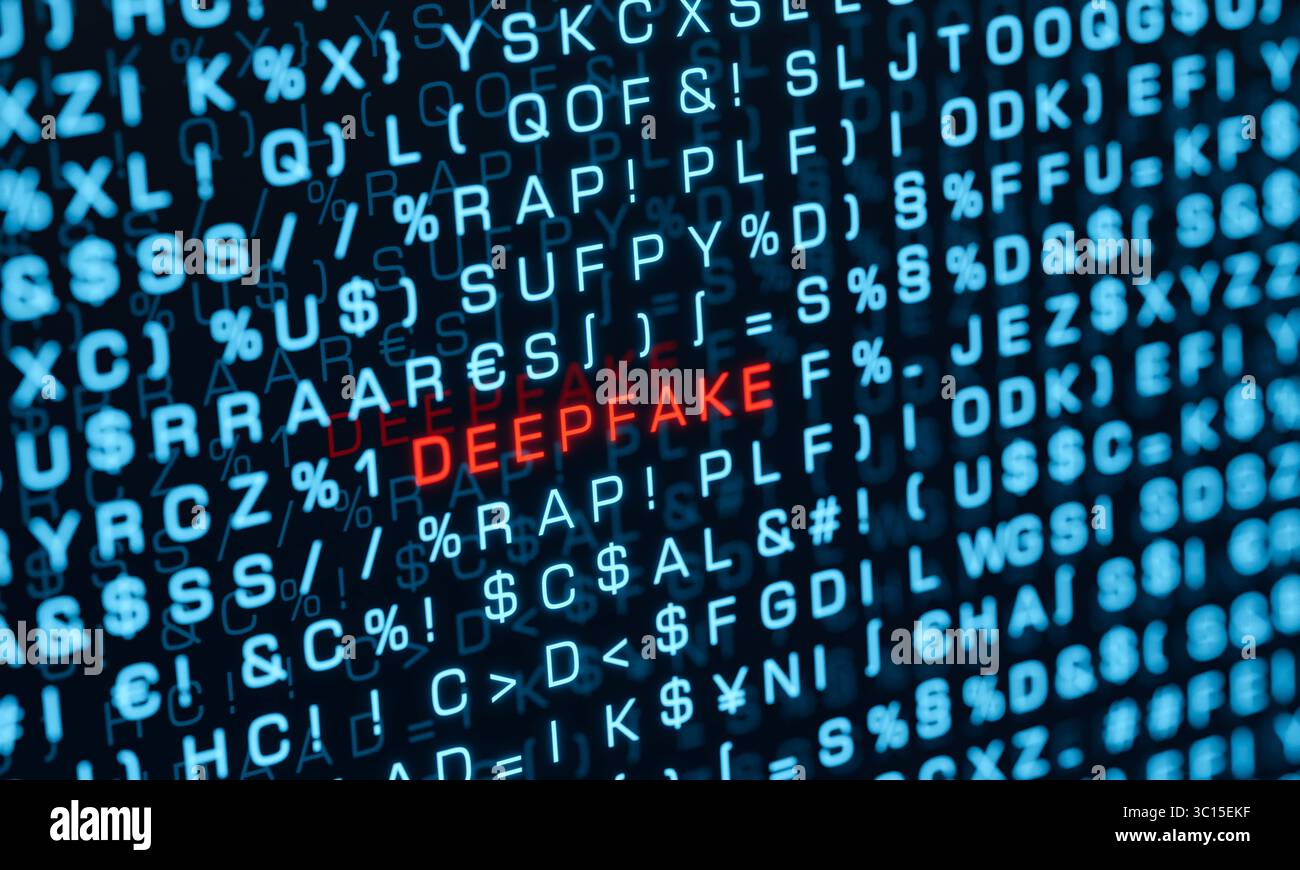 Deepfake computer warning sign hi-res stock photography and images - Alamy