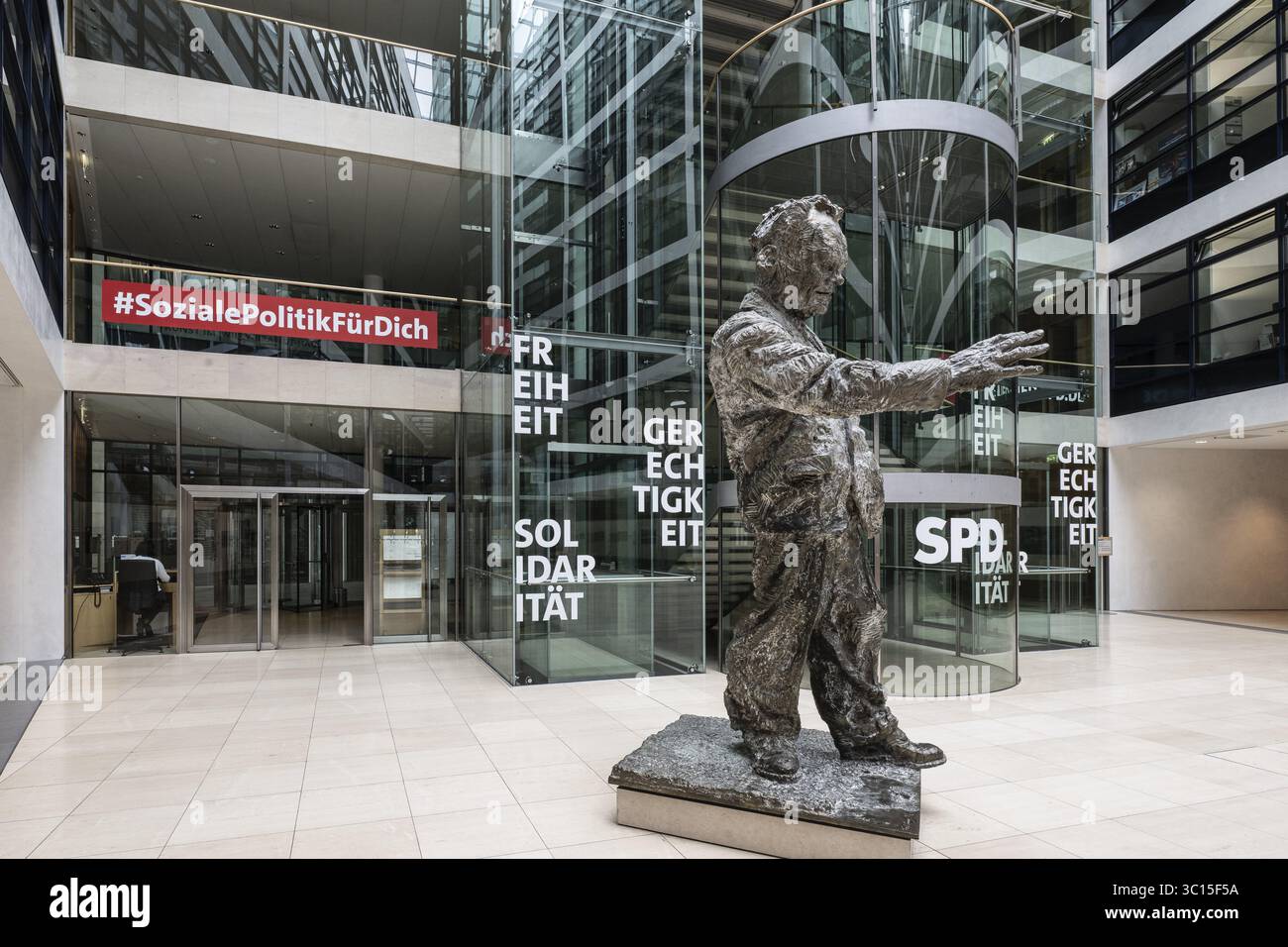 Statue of Willy Brandt in the Willy Brandt House, Berlin, Germany Stock ...