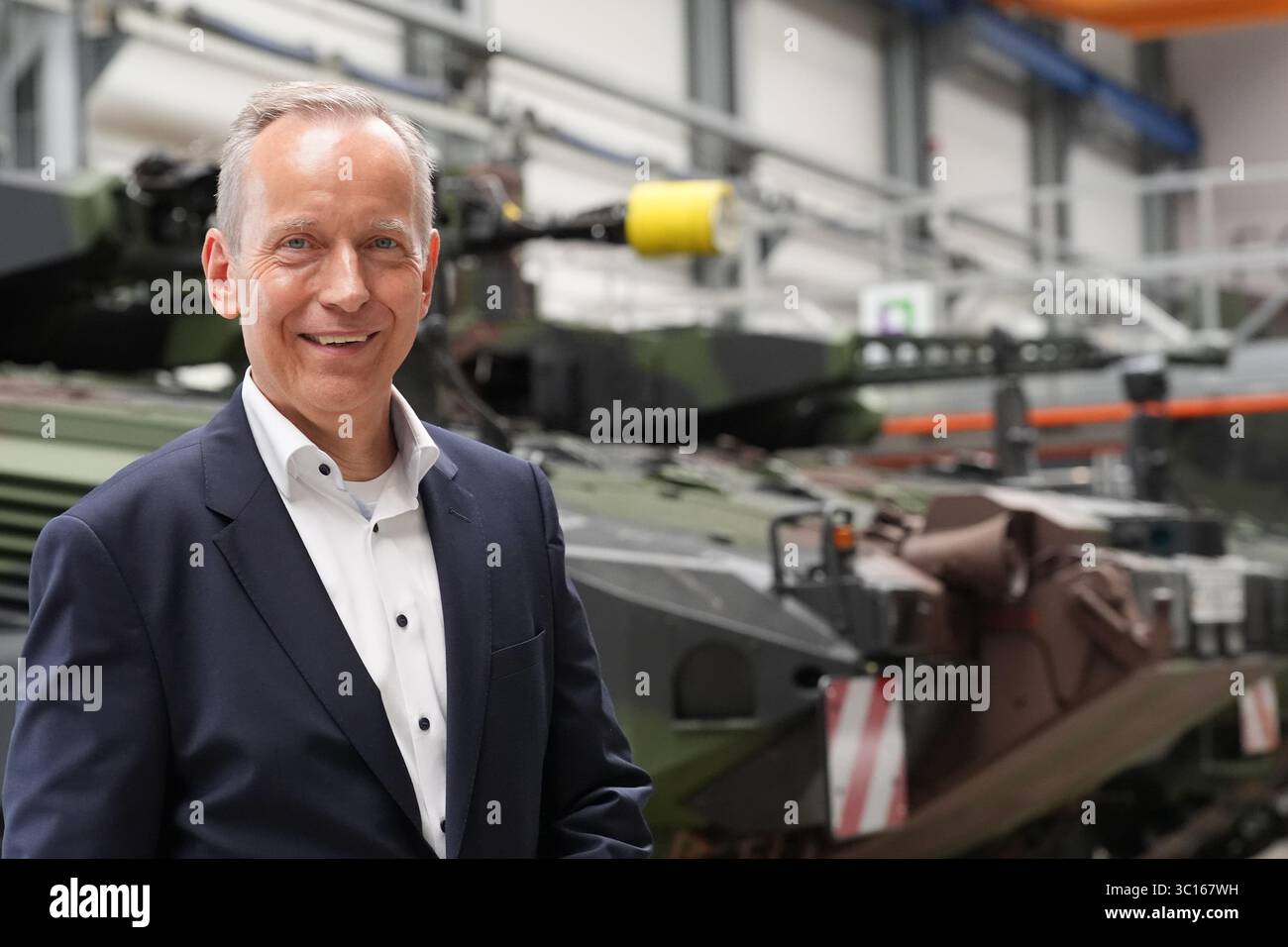 22 July 2025, Lower Saxony, Unterlüß: Stefan Ives, CFO of Rheinmetall ...
