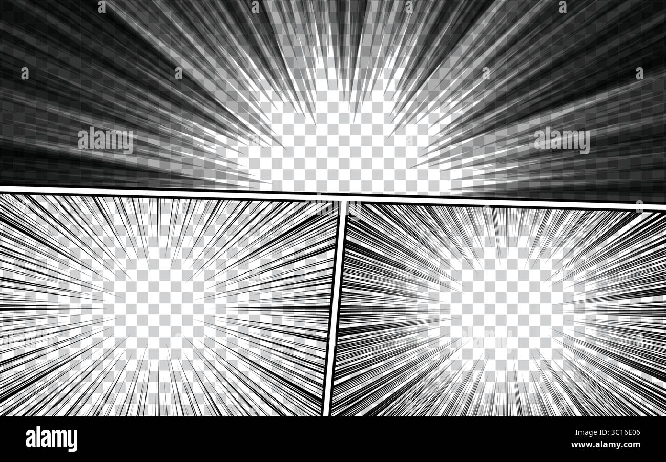 Black and white manga comic abstract scene page background. vector ...