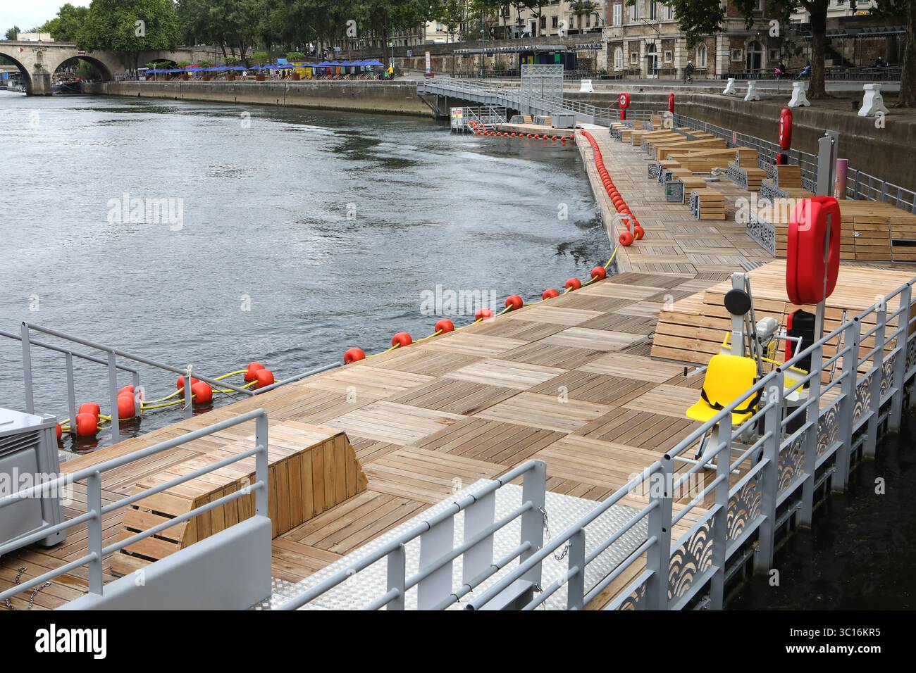 Paris, France on 22 July, 2025, Swimming is not allowed in the river La ...