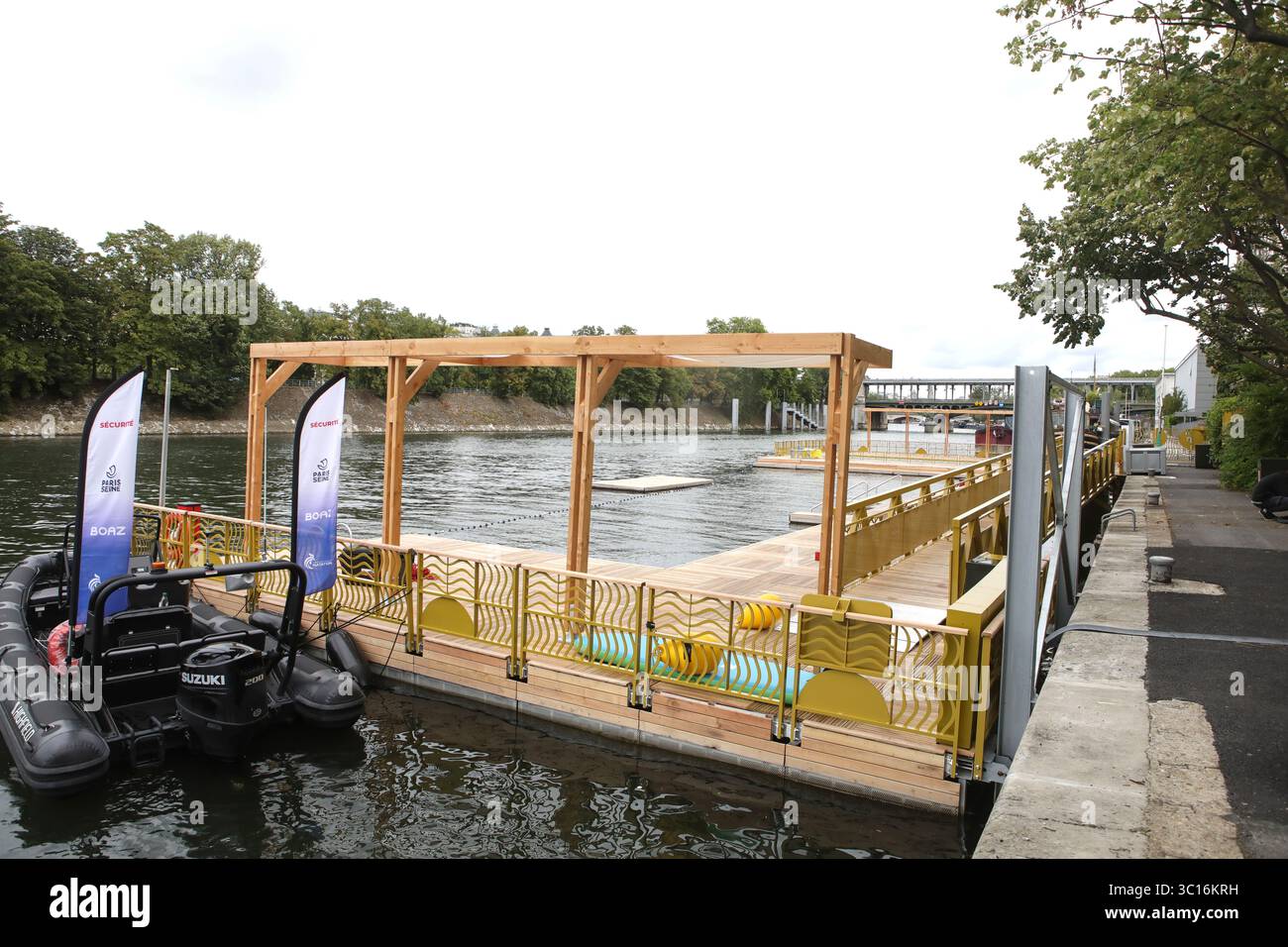 Paris, France on 22 July, 2025, Swimming is not allowed in the river La ...