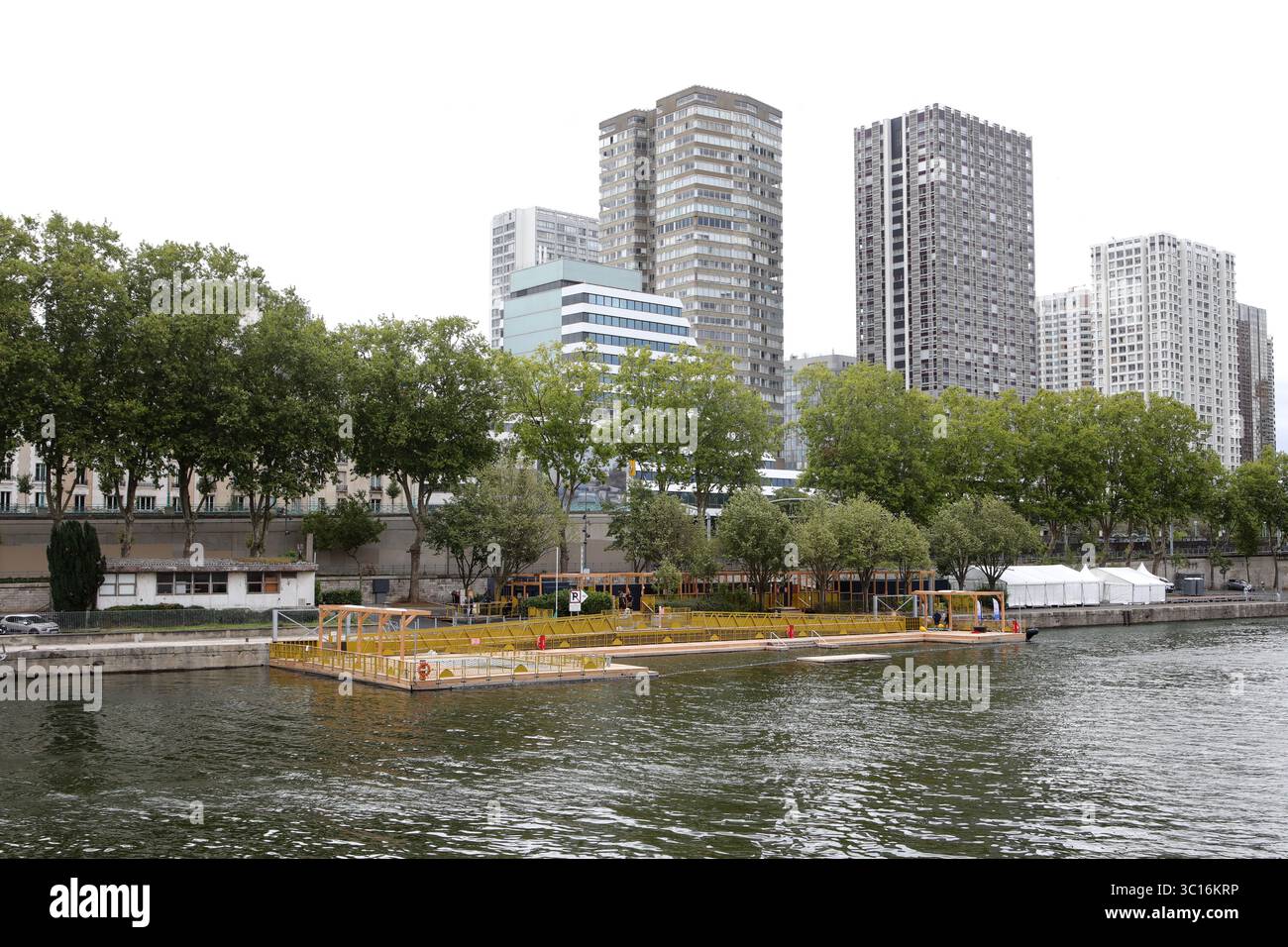 Paris, France on 22 July, 2025, Swimming is not allowed in the river La ...