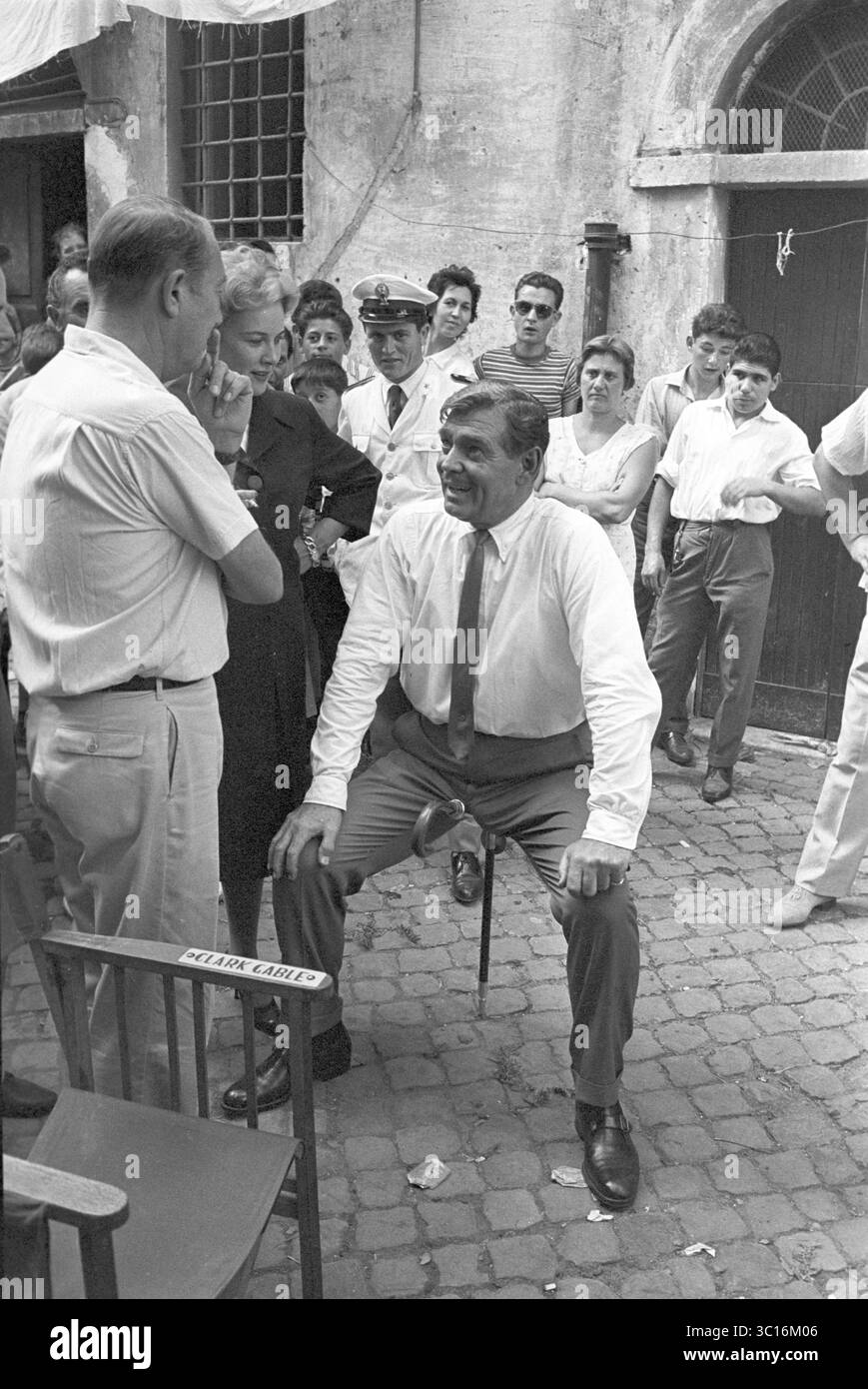American actor Clark Gable having a break with his wife Kay Spreckels ...