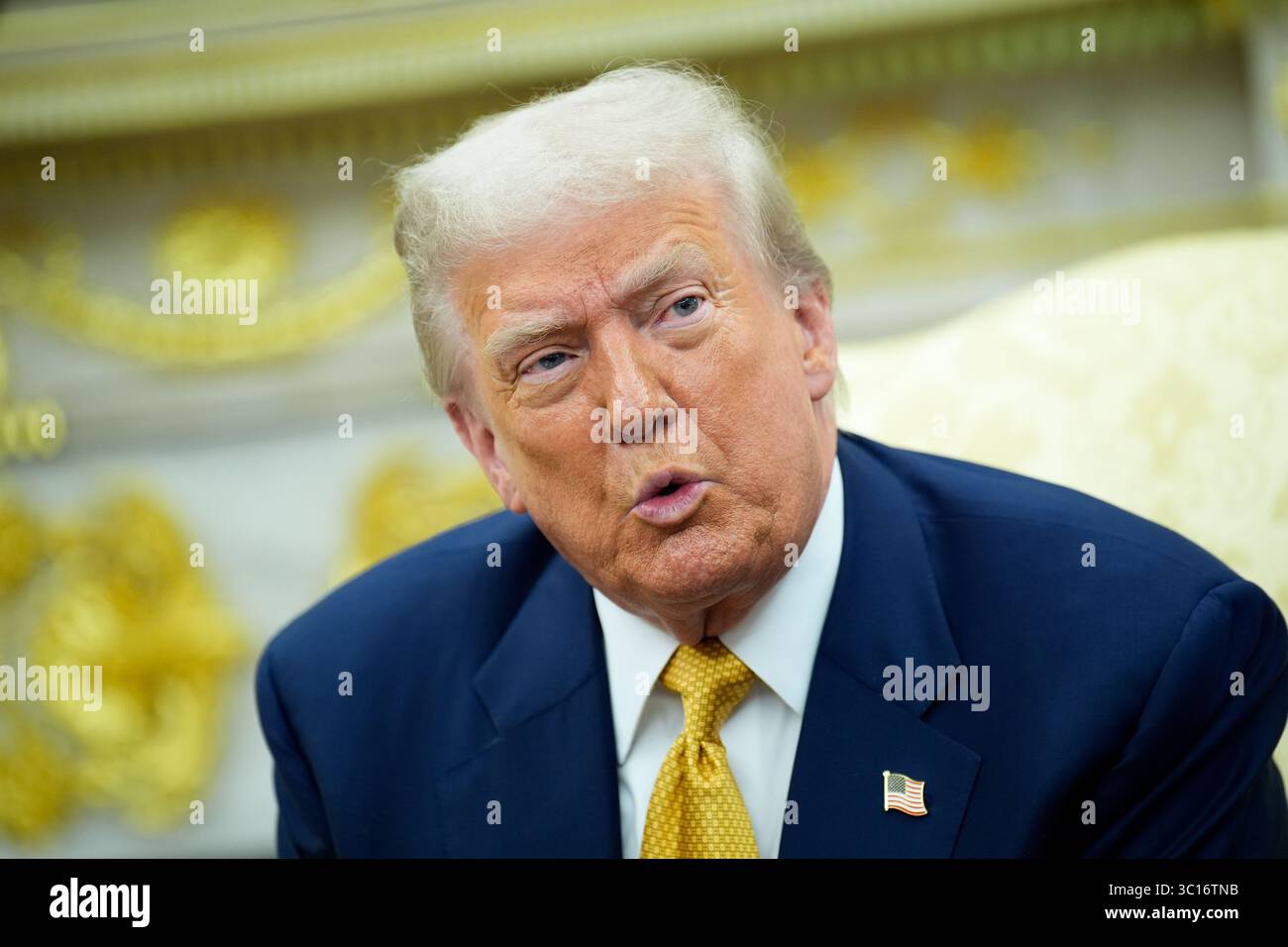 U.S. President Donald Trump during his meeting with Philippine President Ferdinand Marcos Jr ...