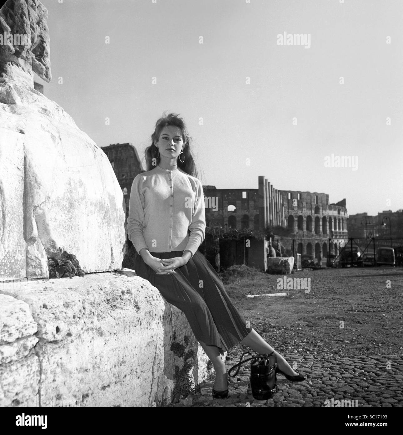 French actress Brigitte Bardot posing for a photoshooting at the ...