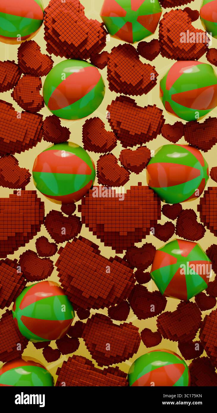 3d animation colored spheres on hi-res stock photography and images - Alamy