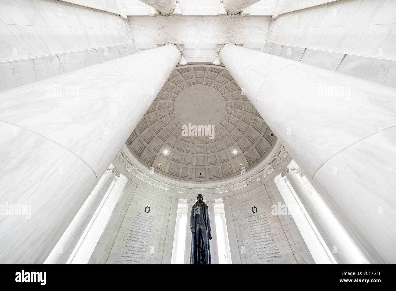 WASHINGTON DC — The interior of the Jefferson Memorial displays the 19 ...