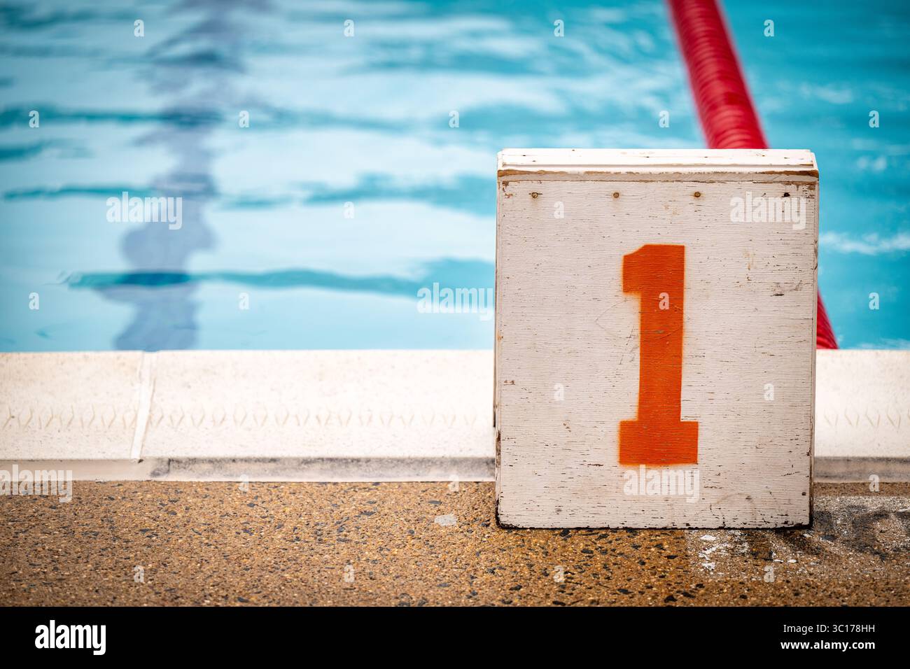 Swimming pool wooden lane hi-res stock photography and images - Alamy