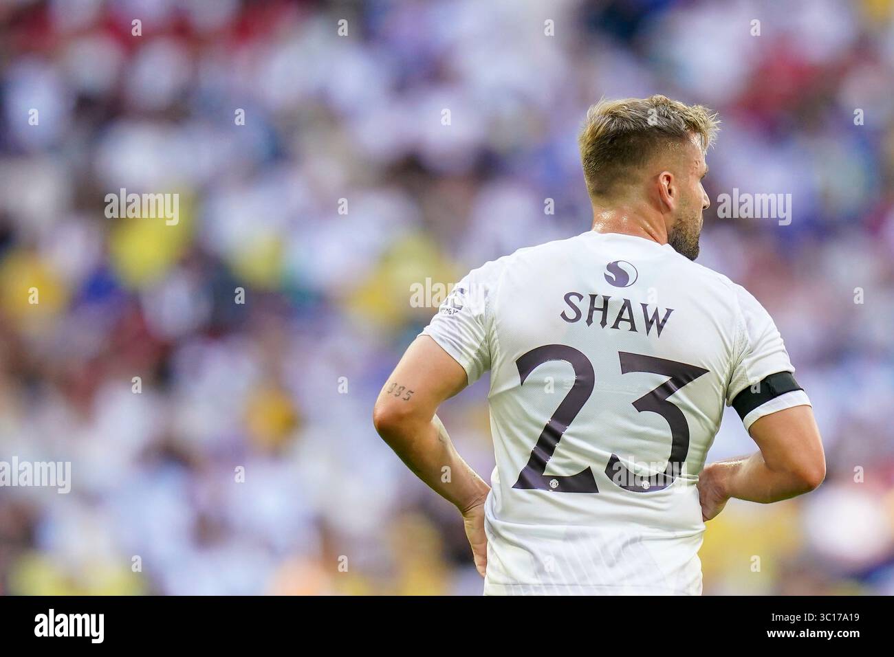 Manchester United defender Luke Shaw (23) during the Manchester United ...