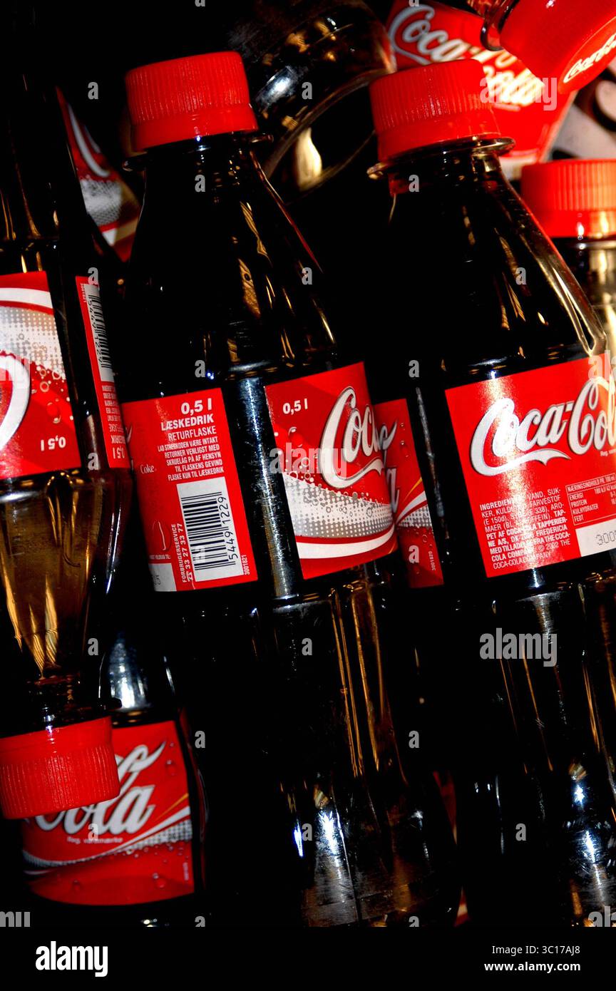 USA coke bottles on same Copenhagen Denmark Dece.14,2005 Stock Photo ...