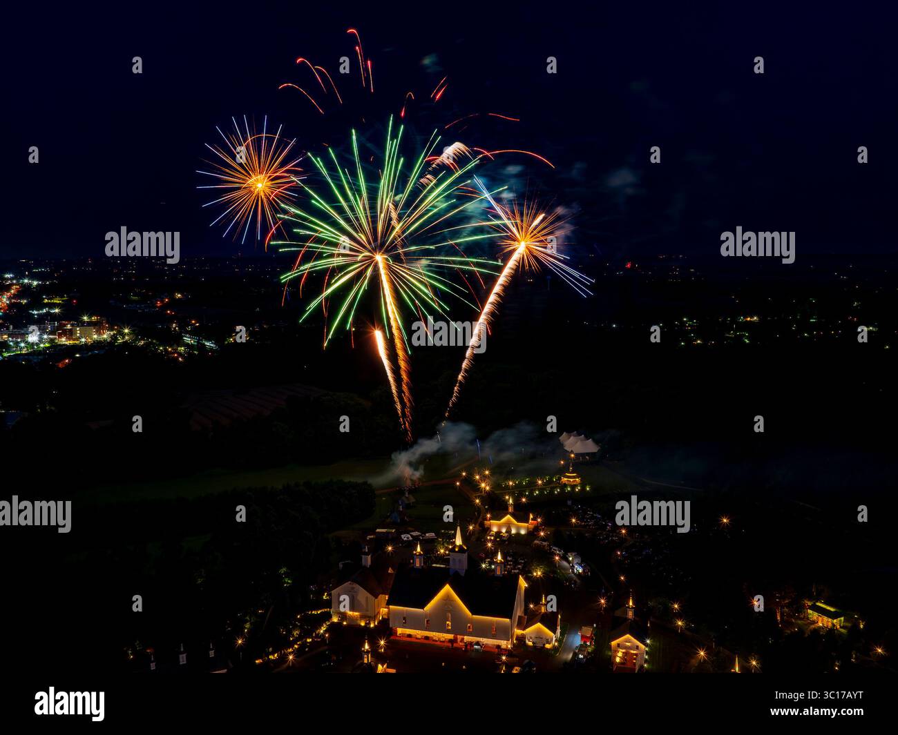 Night sky filled fireworks over hi-res stock photography and images - Alamy