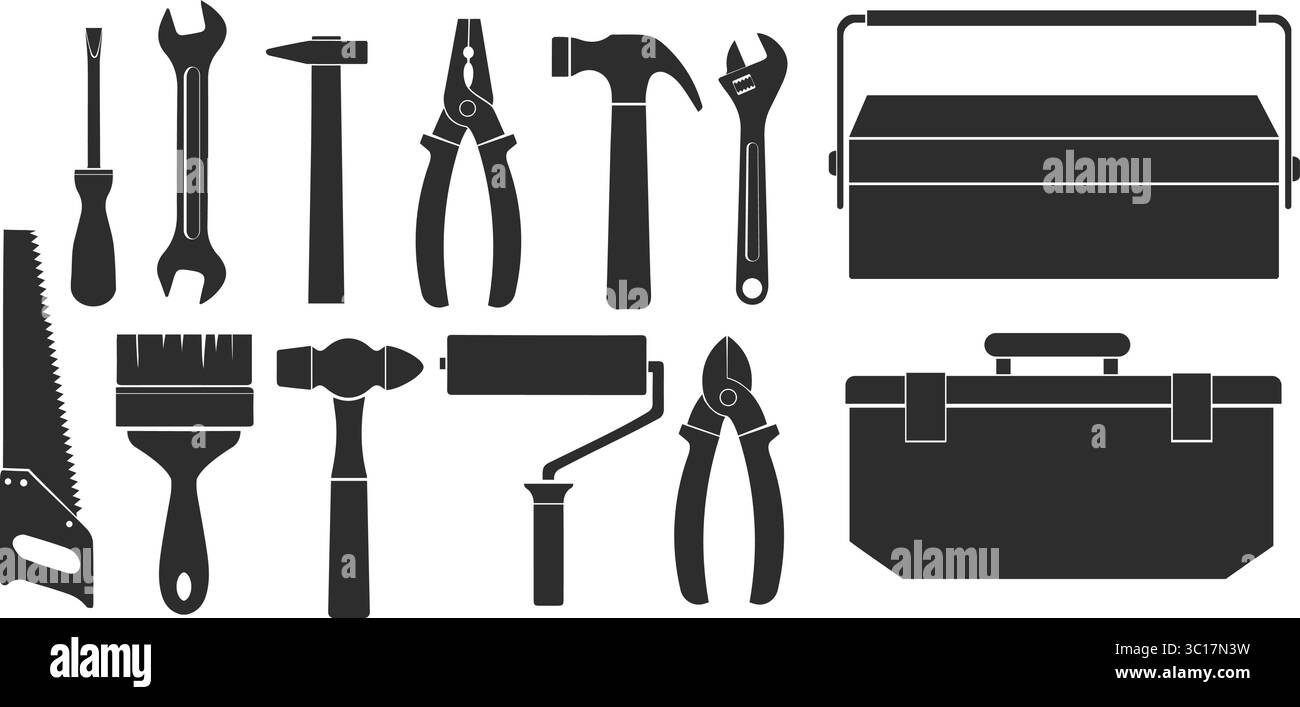 Tool kit hammer Cut Out Stock Images & Pictures - Alamy