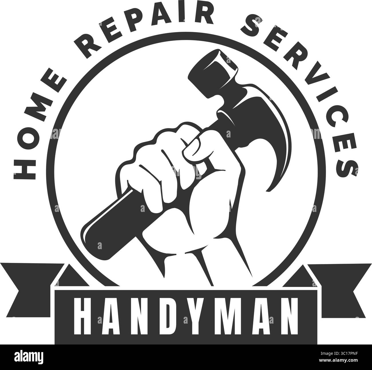 Hand hold hammer labor Stock Vector Images - Alamy