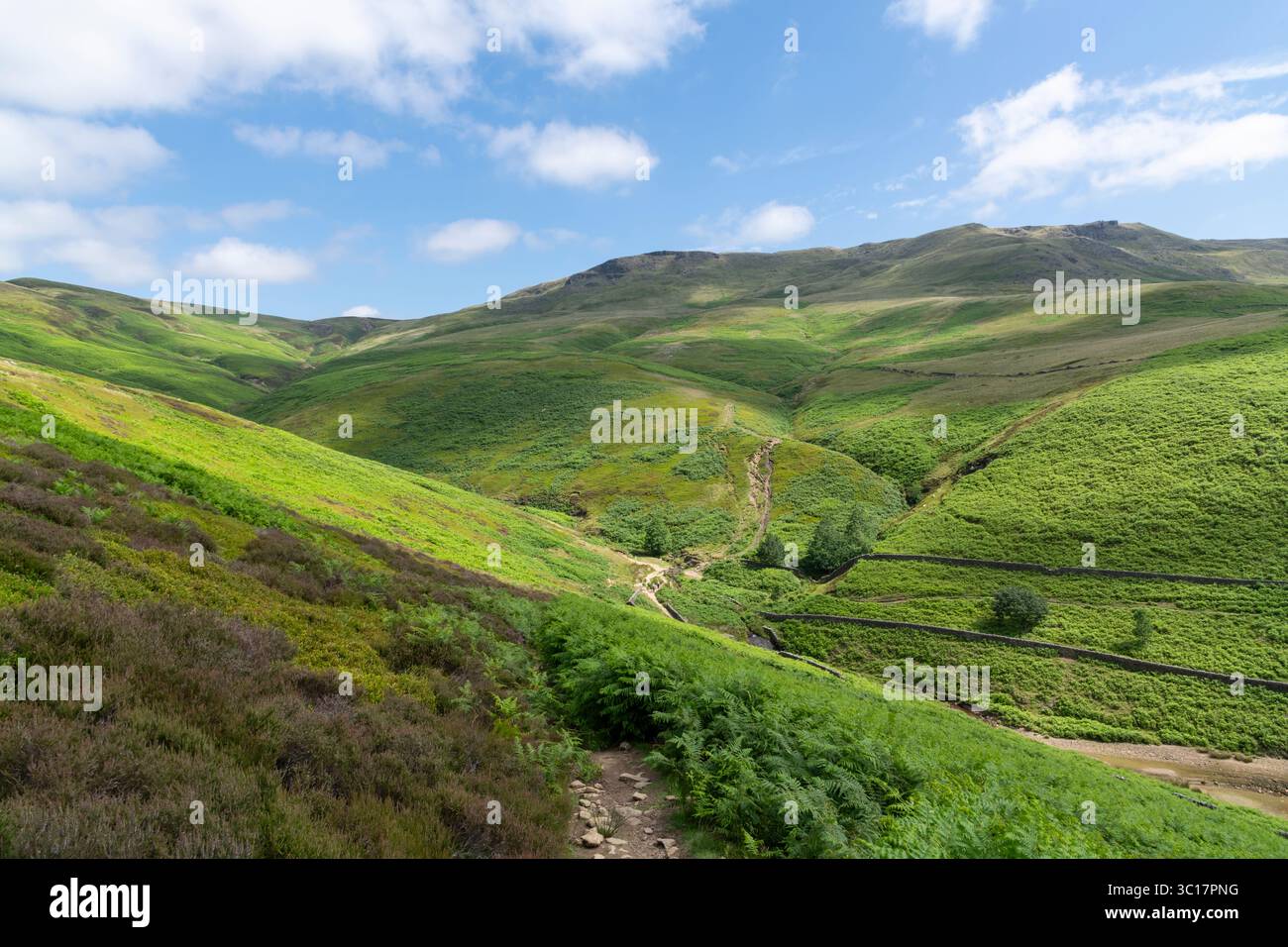Beautiful scenery around Kinder Reservoir above Hayfield village in the ...