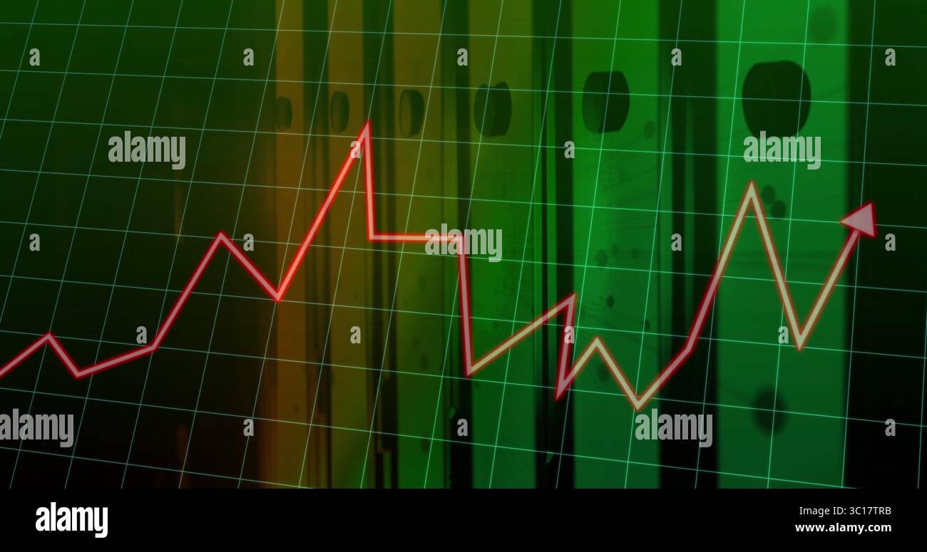 Rising trend line green arrow hi-res stock photography and images - Alamy