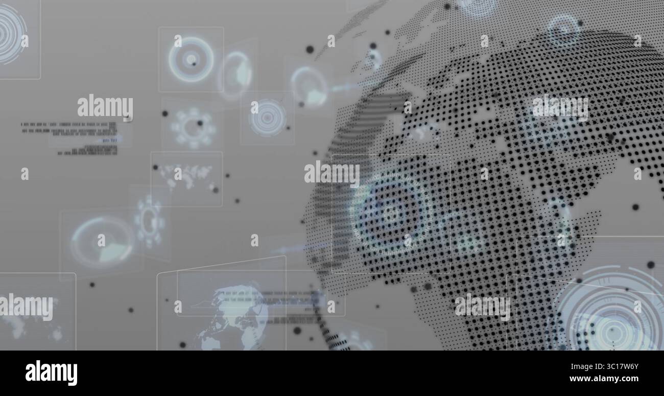 Dotted globe rotating in hi-res stock photography and images - Alamy