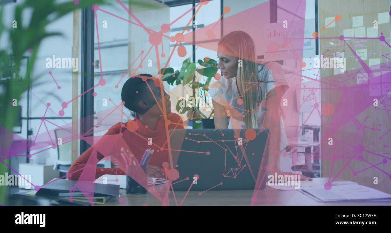 Project team collaborating glass whiteboard hi-res stock photography ...