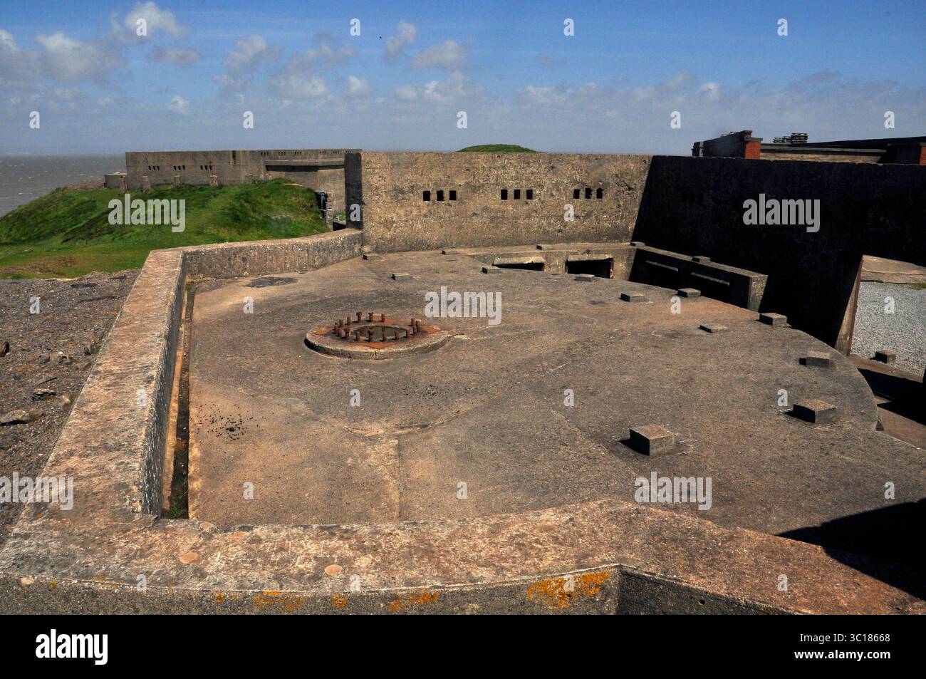 One of the Gun emplacements in the Brean Down Fort which was part of ...
