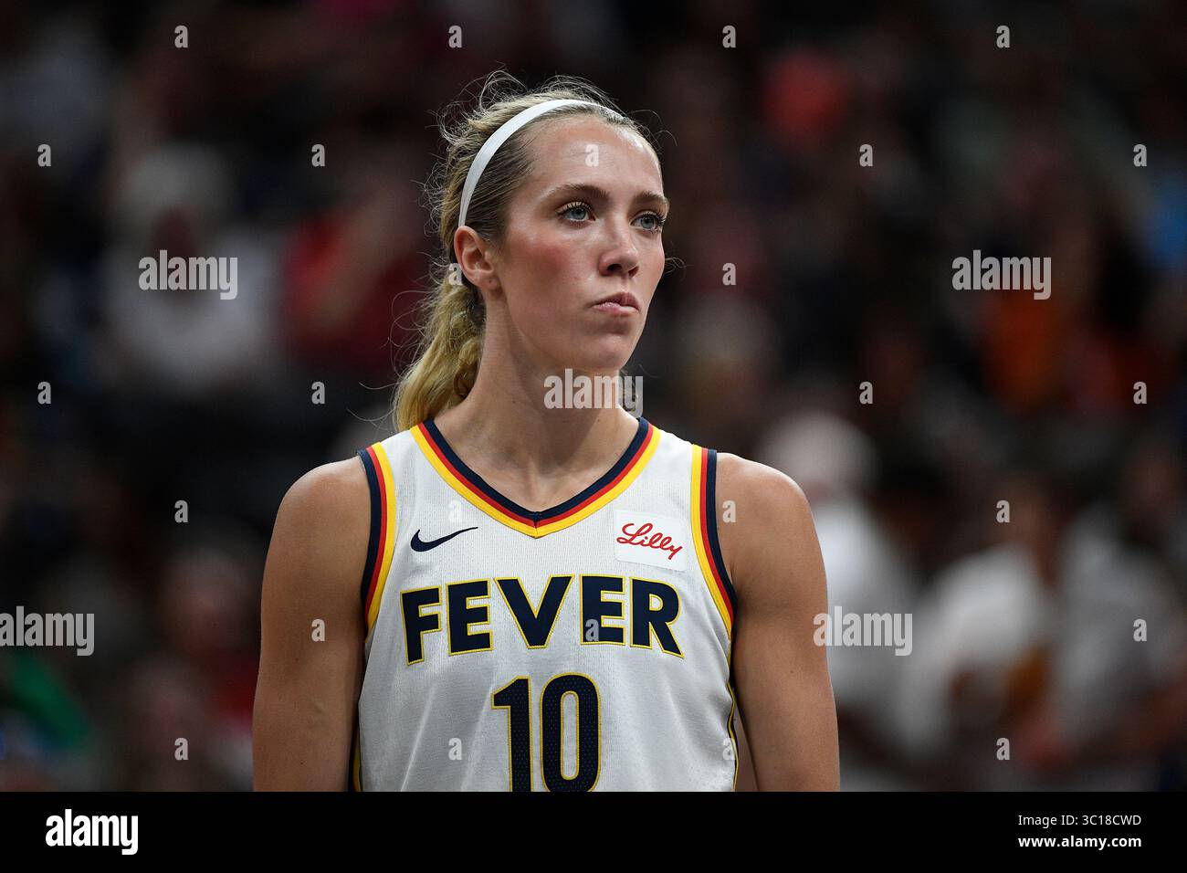BOSTON, MA - JULY 15: Indiana Fever guard Lexie Hull (10) looks on ...