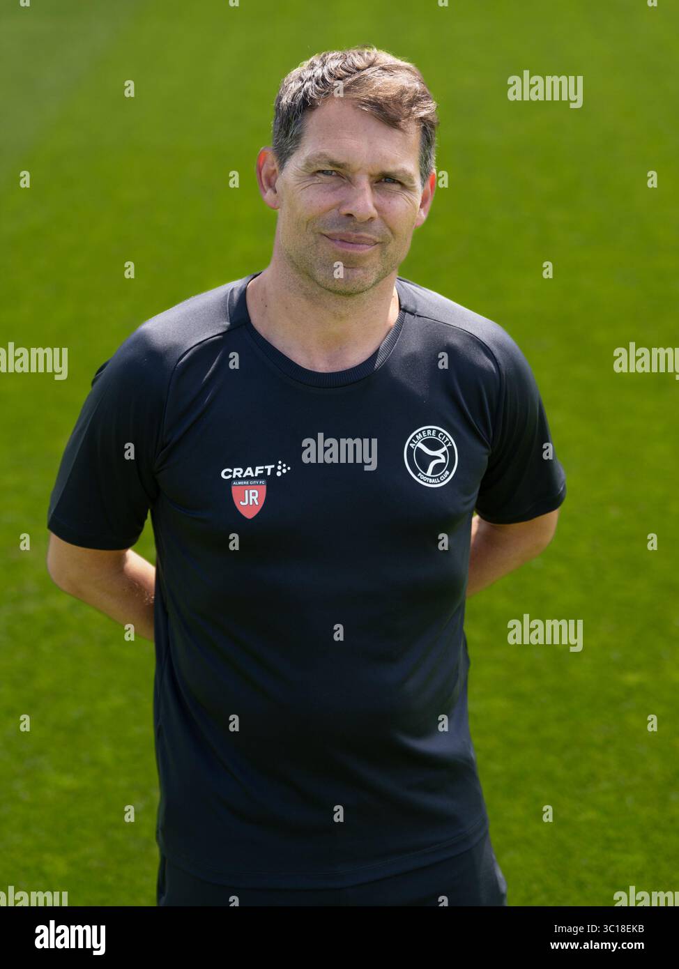 ALMERE, NETHERLANDS - JULY 21: Head coach Jeroen Rijsdijk of Almere ...