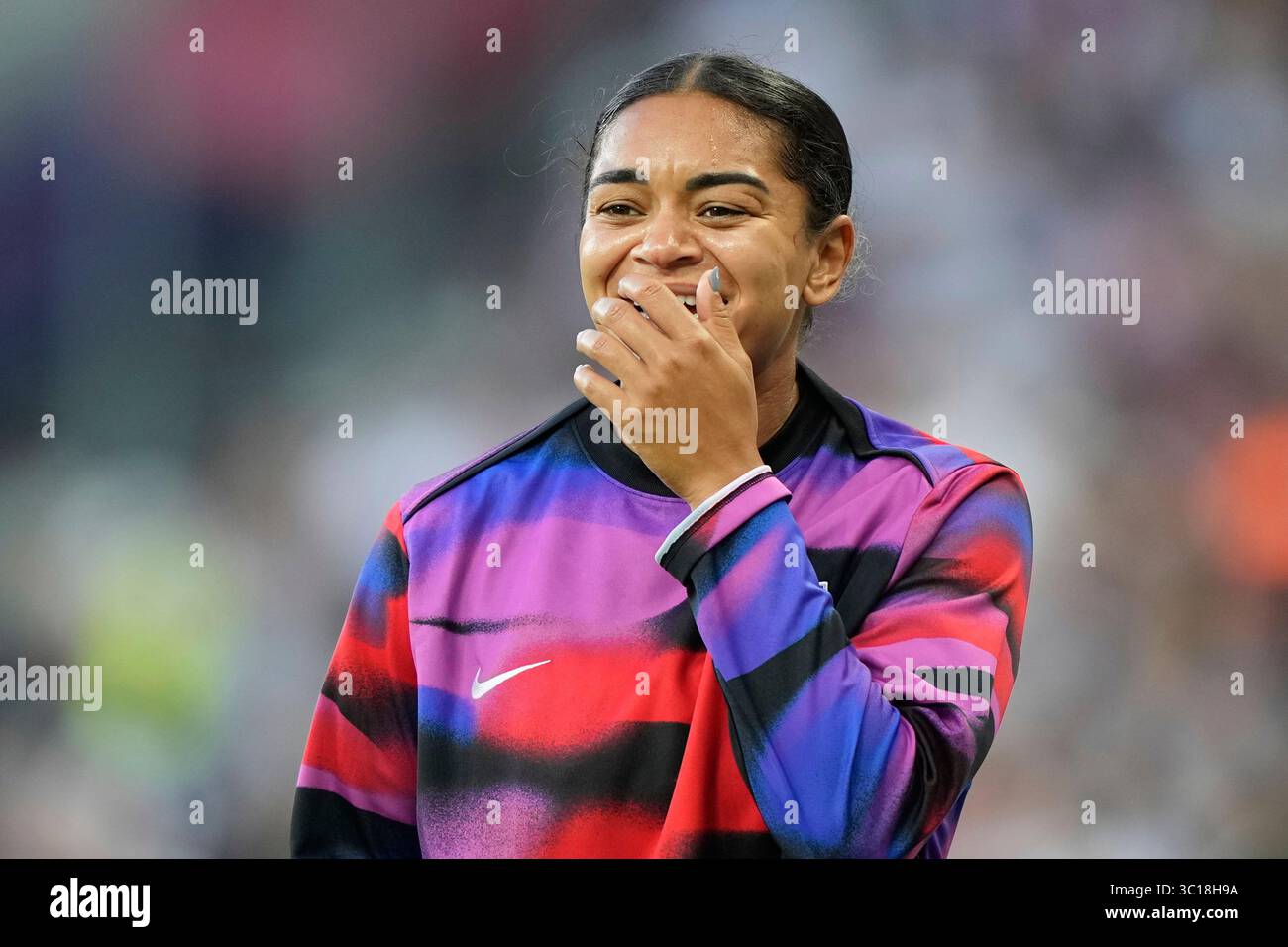 England's Jess Carter smiles prior to the Women's Euro 2025 semifinals ...