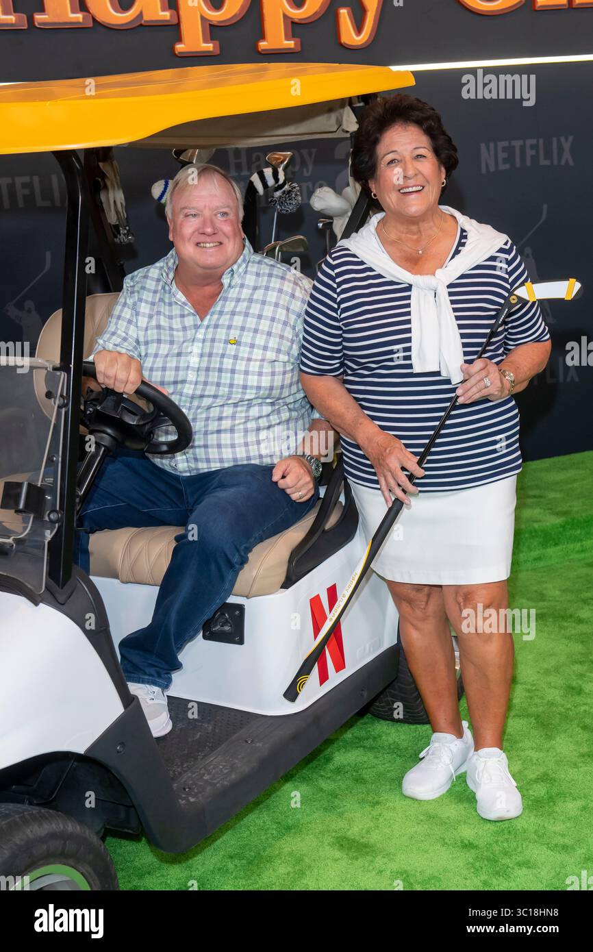 (L-R) Ed Russell and Nancy Lopez attend Netflix's "Happy Gilmore 2" New ...