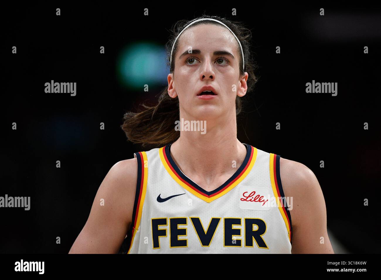 BOSTON, MA - JULY 15: Indiana Fever guard Caitlin Clark (22) looks on ...