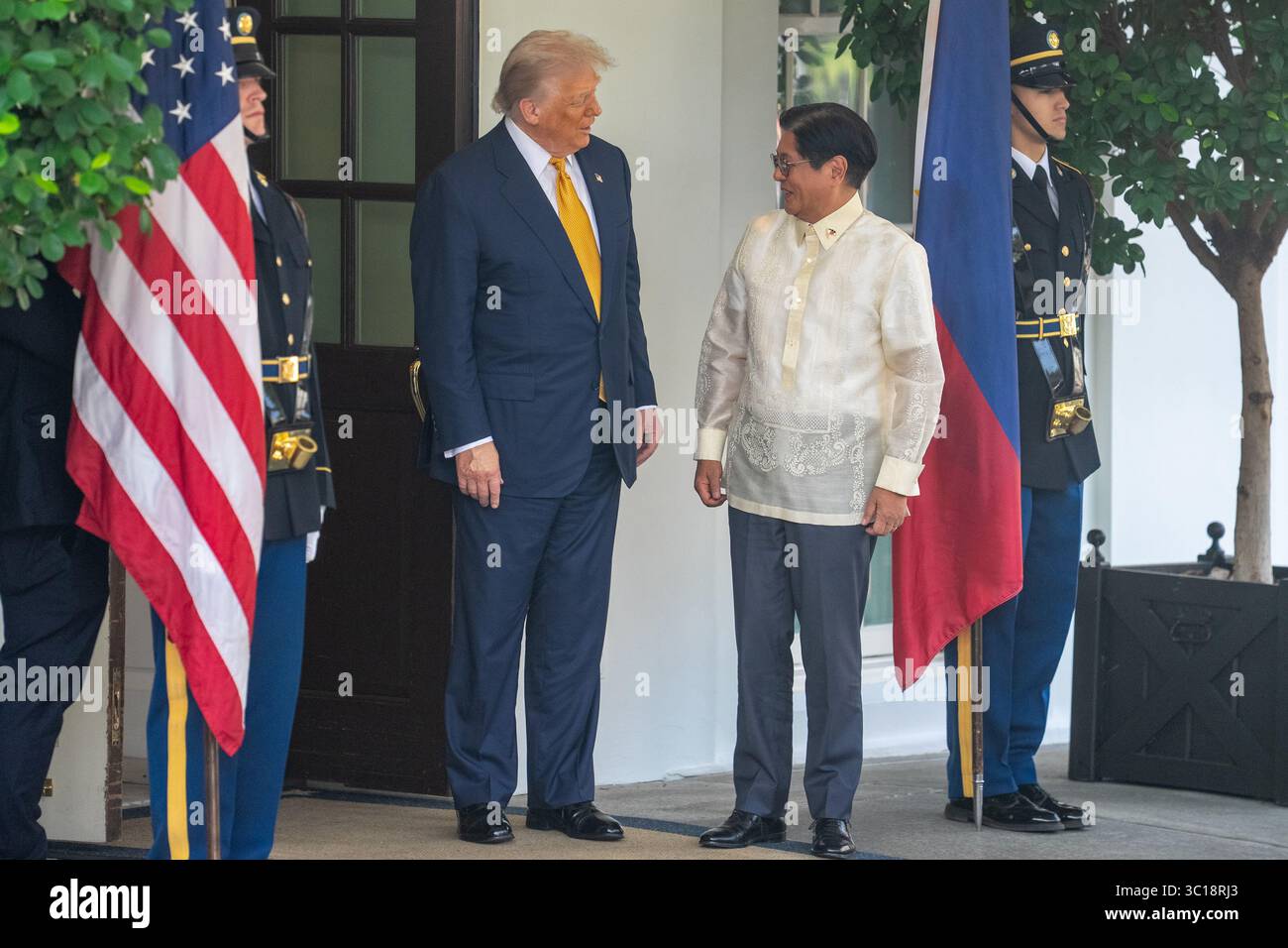 Washington, USA. 22nd July, 2025. U.S. President Donald Trump (2nd L ...