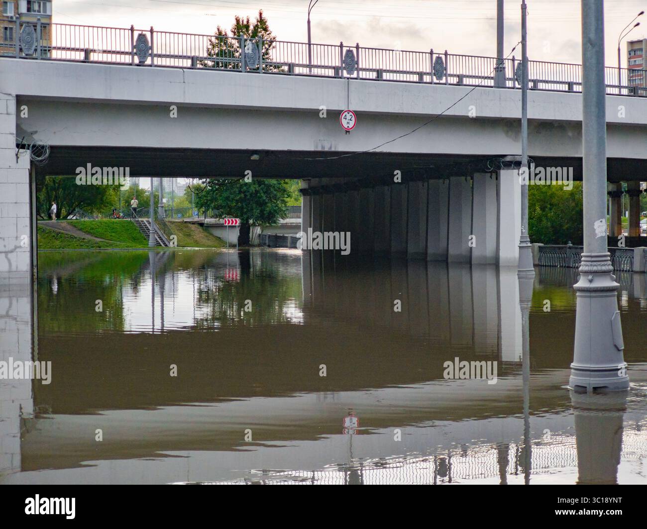 Moscow, Russia - July 21, 2025: Flooding in Moscow due to overflow of ...
